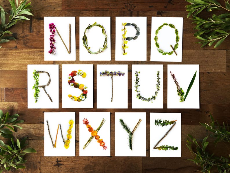 Nature Alphabet Cards | A to Z Loose Parts Play | Reggio Emilia ...