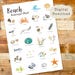 Beach Scavenger Hunt, Printable Nature Activity for Kids, Outdoor ...