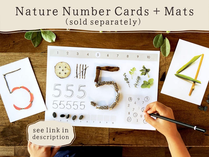 Nature Number Posters 0 to 10 | Loose Parts Number Cards | Reggio Loose ...