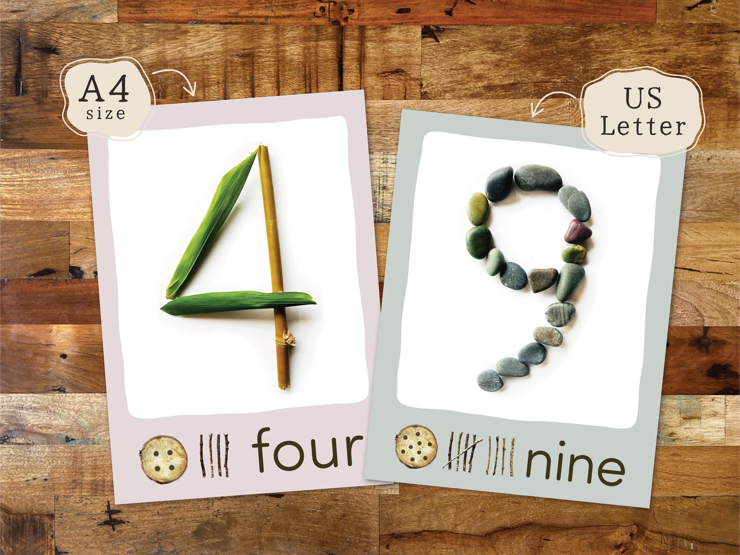 Nature Number Posters 0 to 10 | Loose Parts Number Cards | Reggio Loose ...