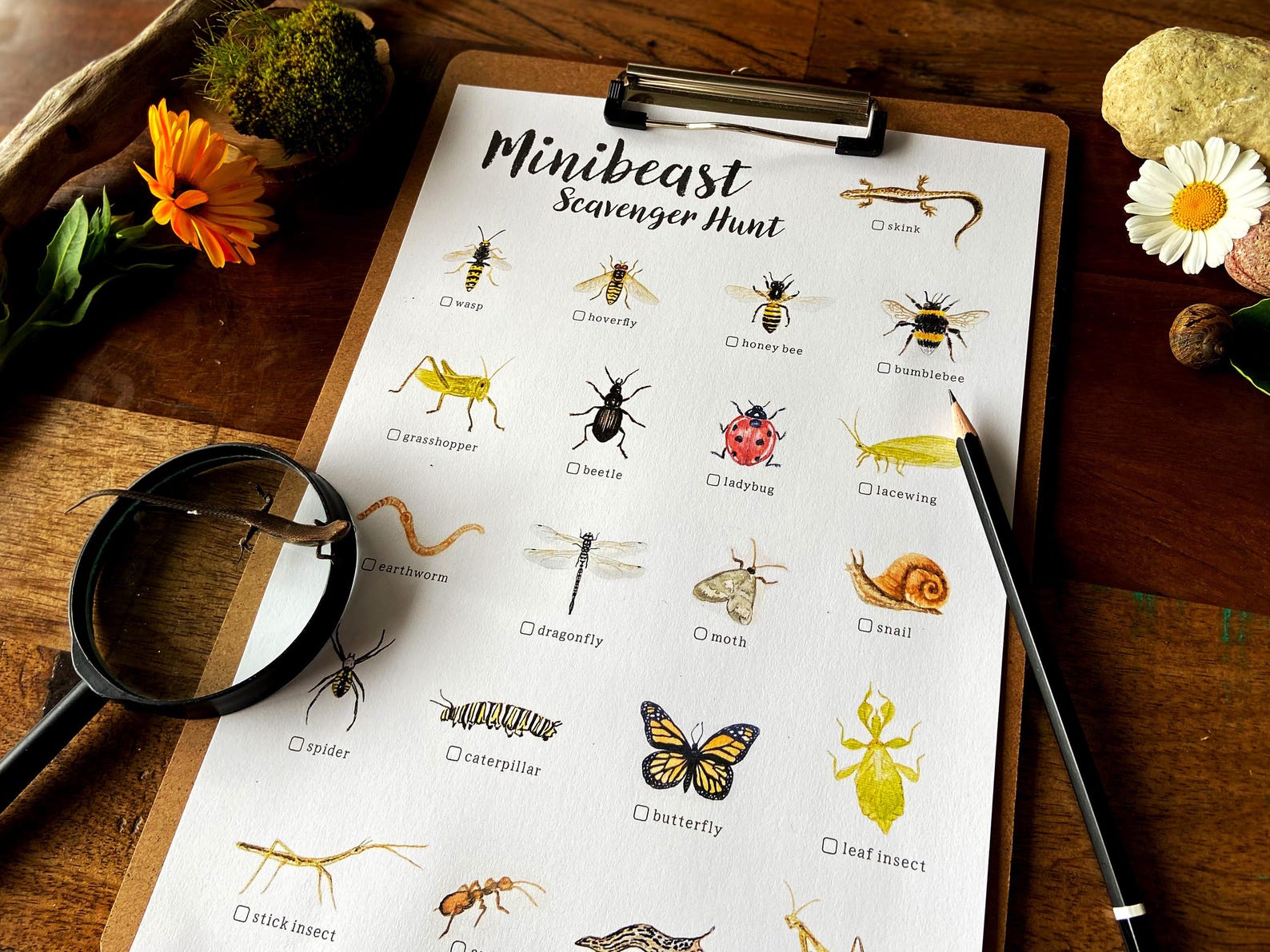 Minibeast Scavenger Hunt, Printable Nature Kids Activity, Outdoor ...