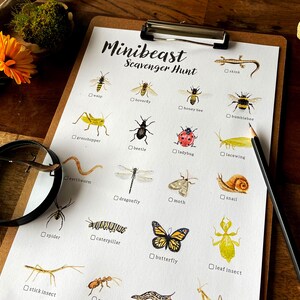 Minibeast Scavenger Hunt, Printable Nature Kids Activity, Outdoor ...