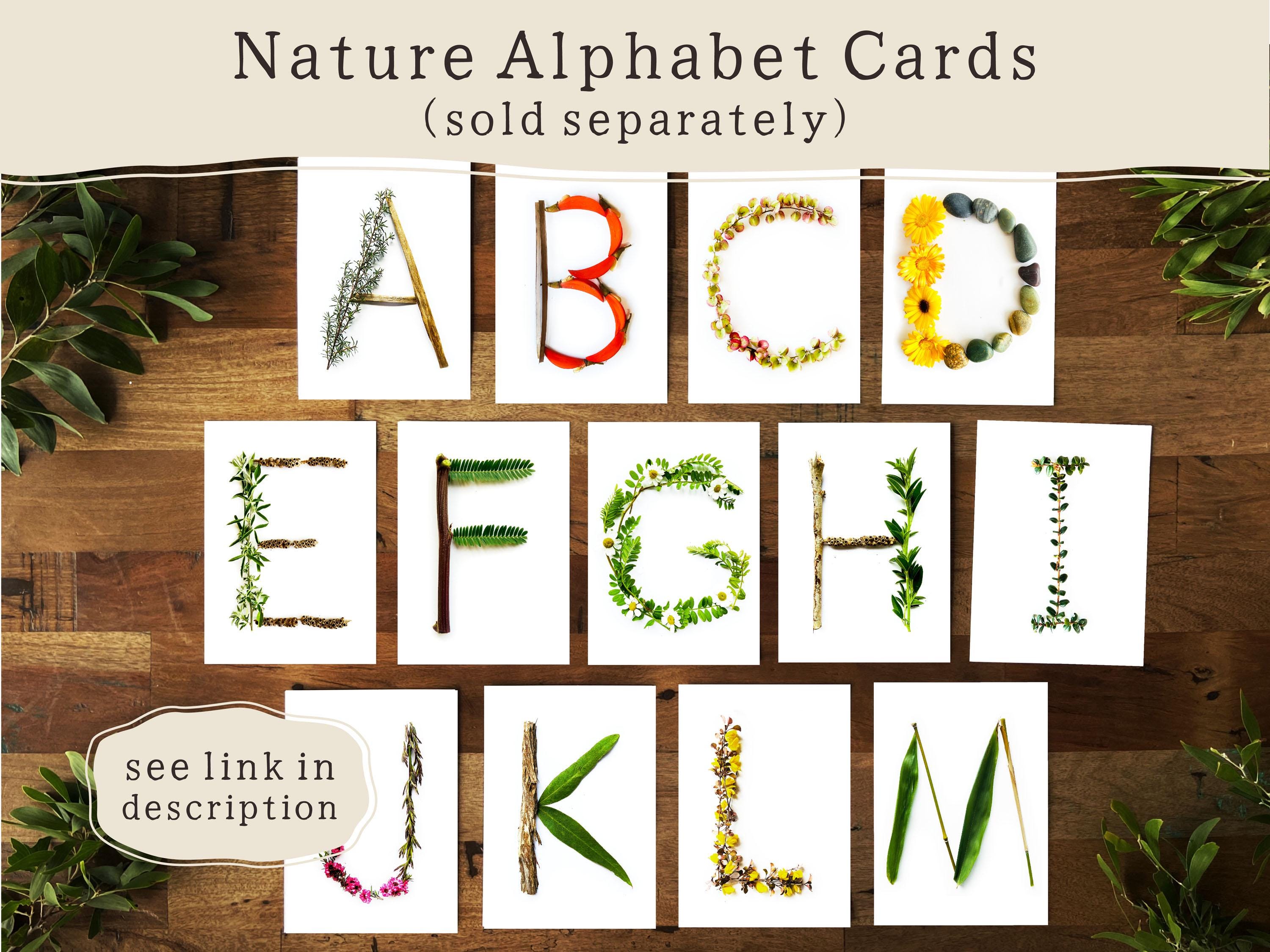 Nature Alphabet Mats | Play Doh Mats | Uppercase Letter Loose Parts ...