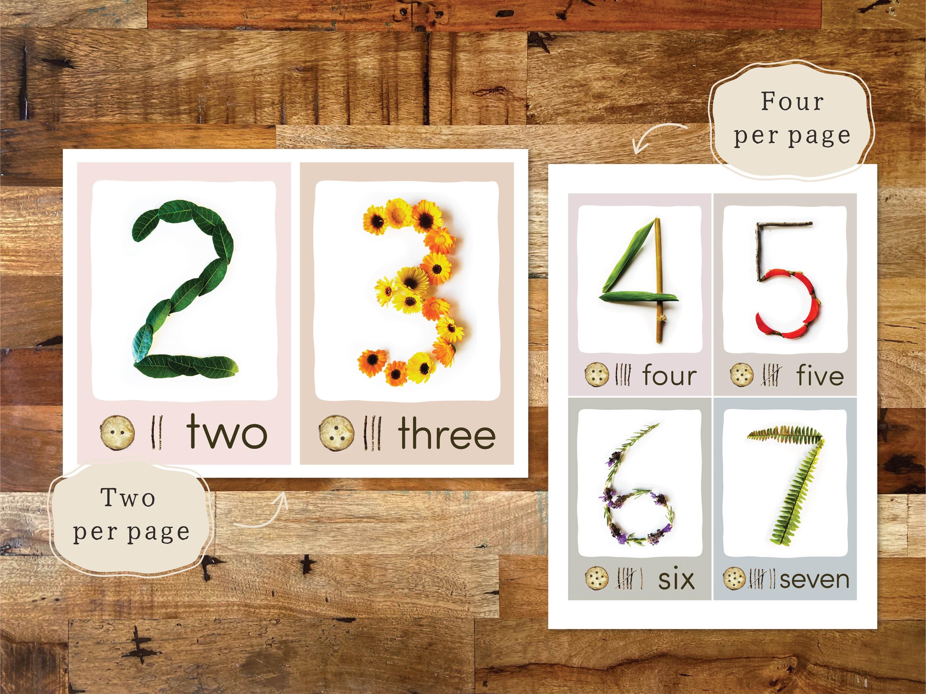 Nature Number Posters 0 to 10 | Loose Parts Number Cards | Reggio Loose ...