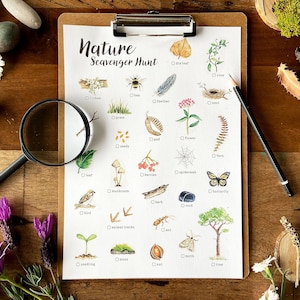 Nature Scavenger Hunt, Printable Nature Activity for Kids, Outdoor ...