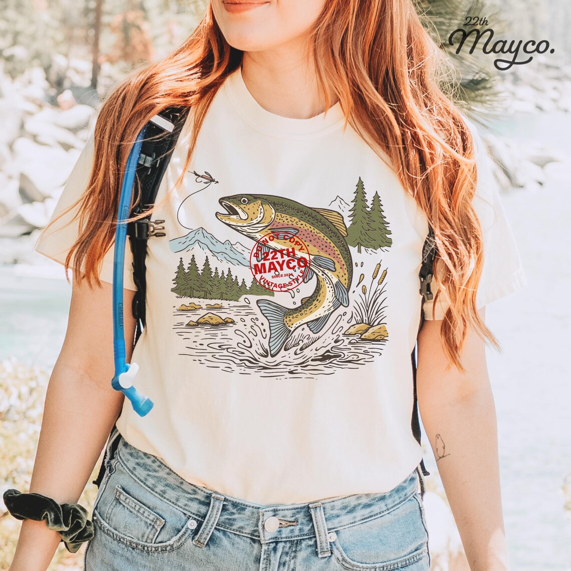 Rainbow Trout Landscape PNG, Fly Fishing Art (digital Download 300 DPI ...