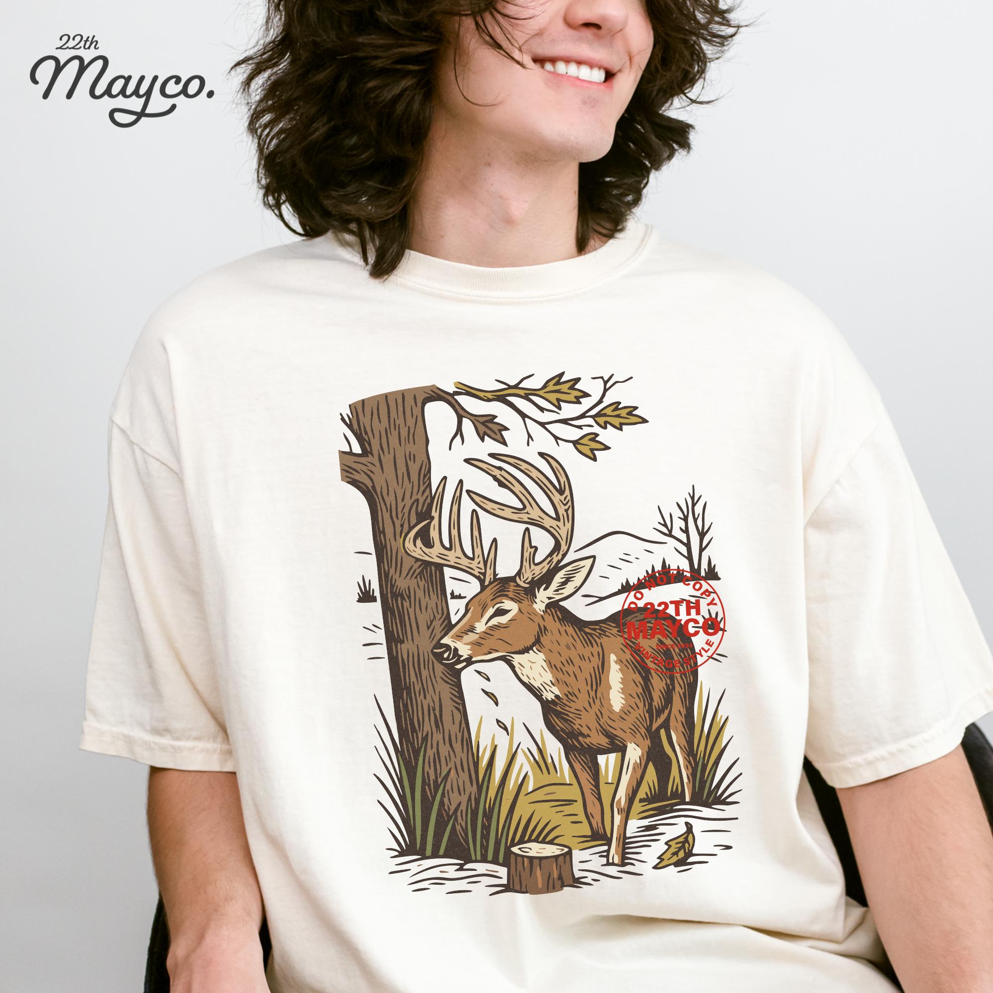 Vintage Buck Rub PNG, Whitetail Deer Clipart, Hunting Sublimation ...