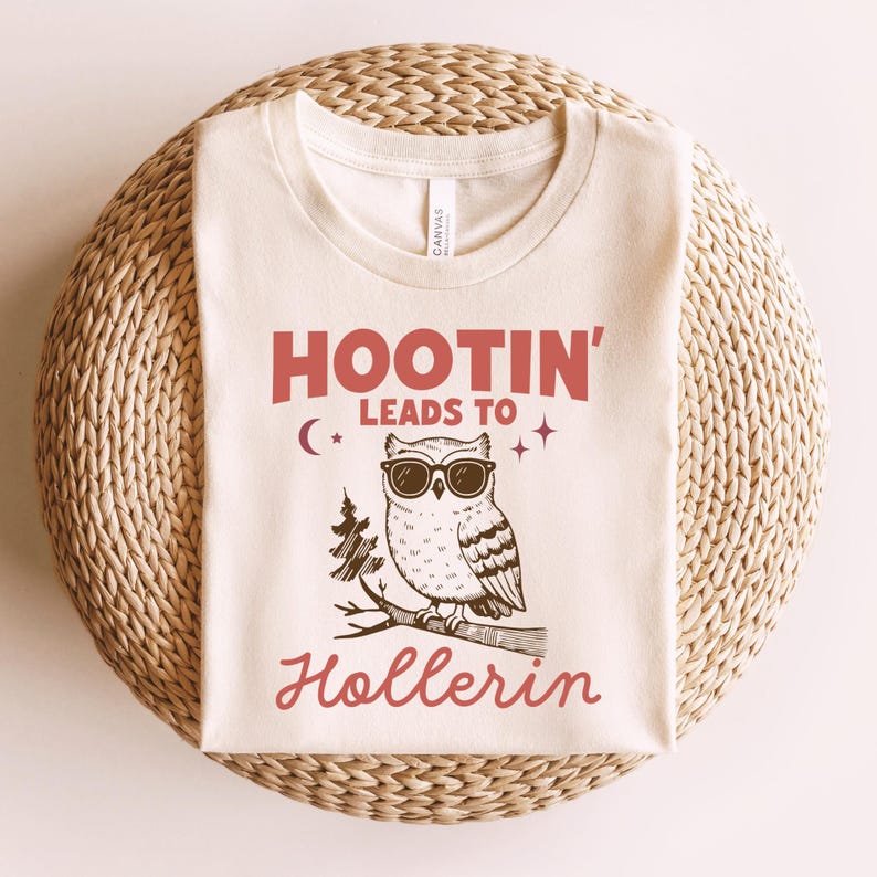 Hootin' Leads to Hollerin, SVG PNG, Funny Vintage Western Owl, Cowboy ...