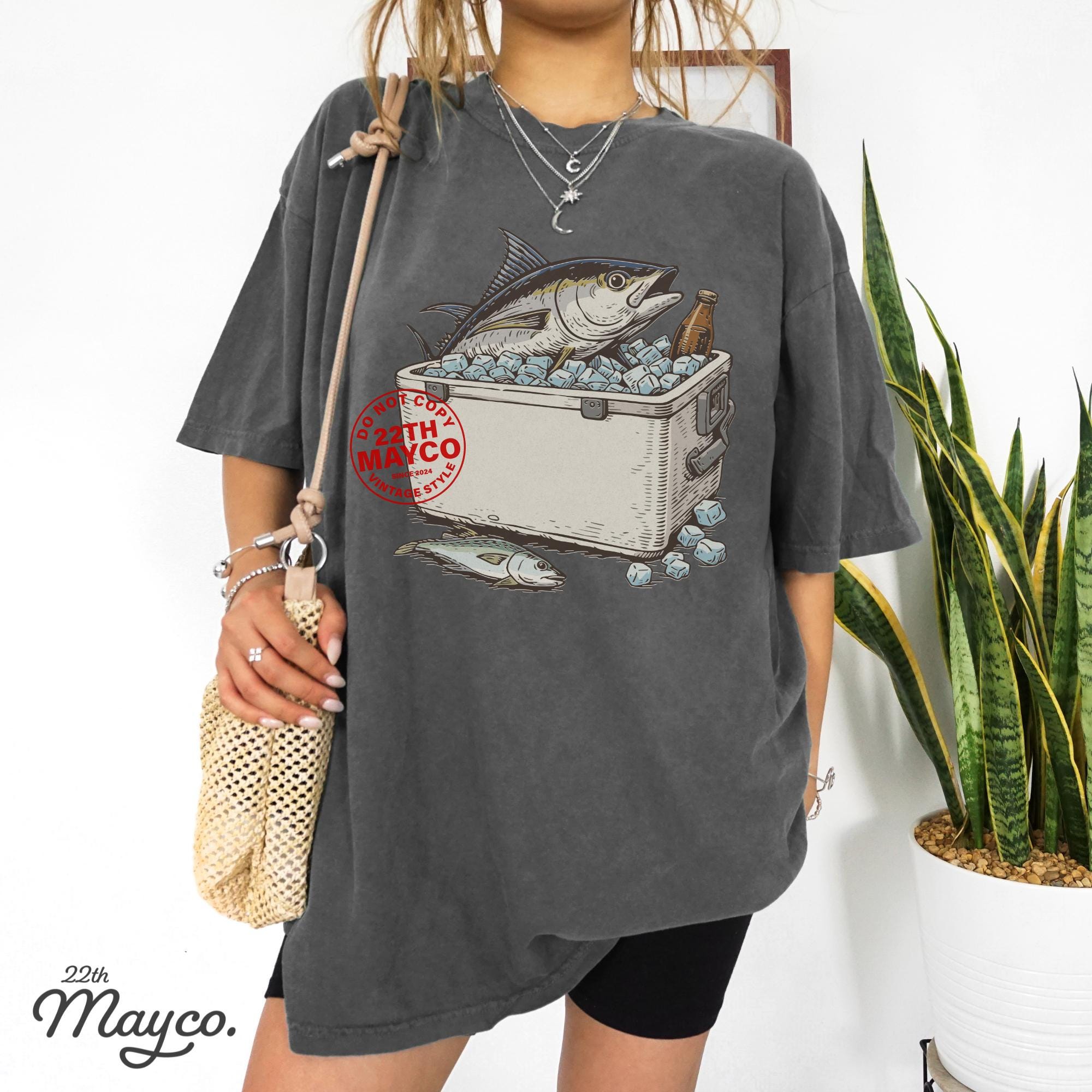 Fishing Cooler PNG, Tuna Fish and Beer Clipart, Retro Ice Chest ...