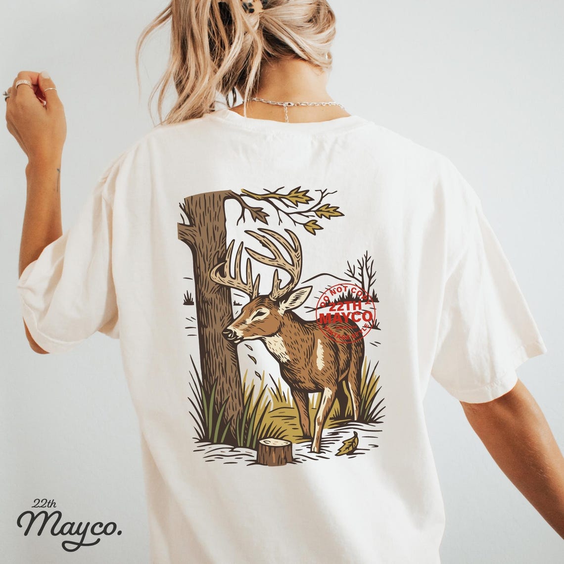 Vintage Buck Rub PNG, Whitetail Deer Clipart, Hunting Sublimation ...