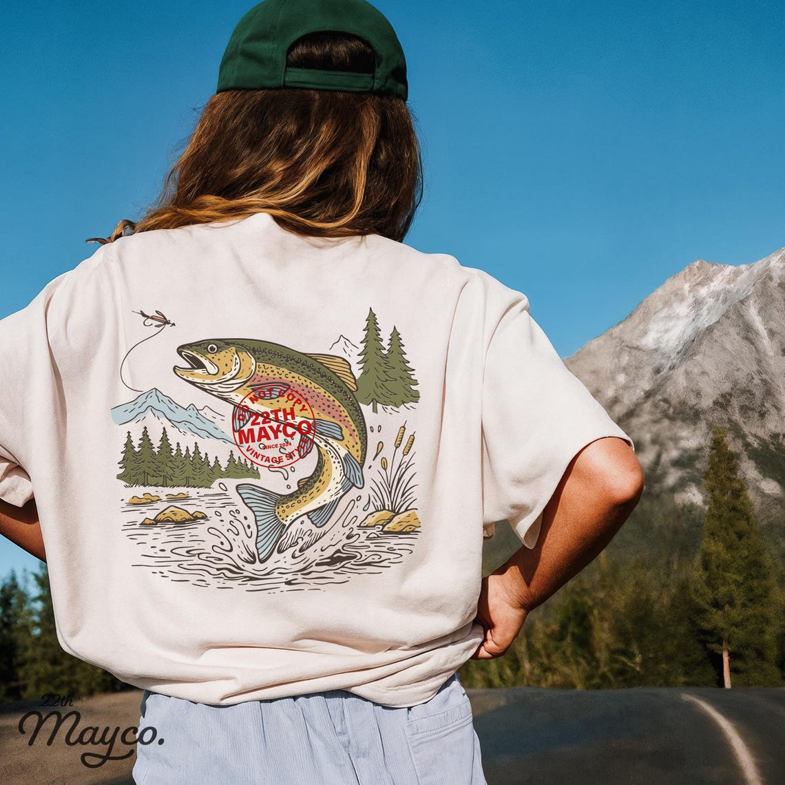 Rainbow Trout Landscape PNG, Fly Fishing Art (digital Download 300 DPI ...