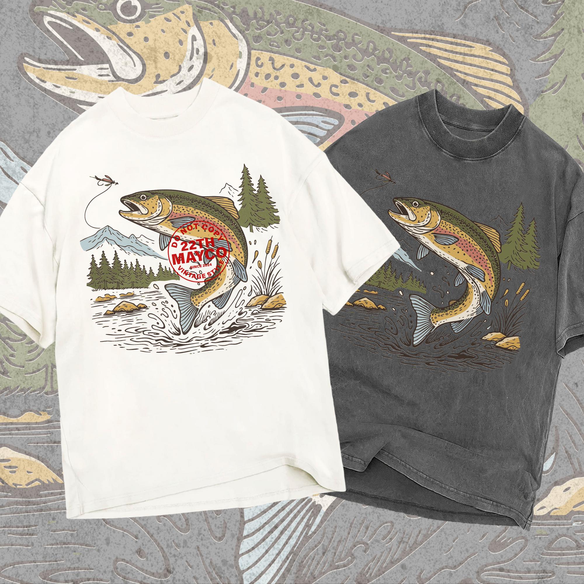 Rainbow Trout Landscape PNG, Fly Fishing Art (digital Download 300 DPI ...