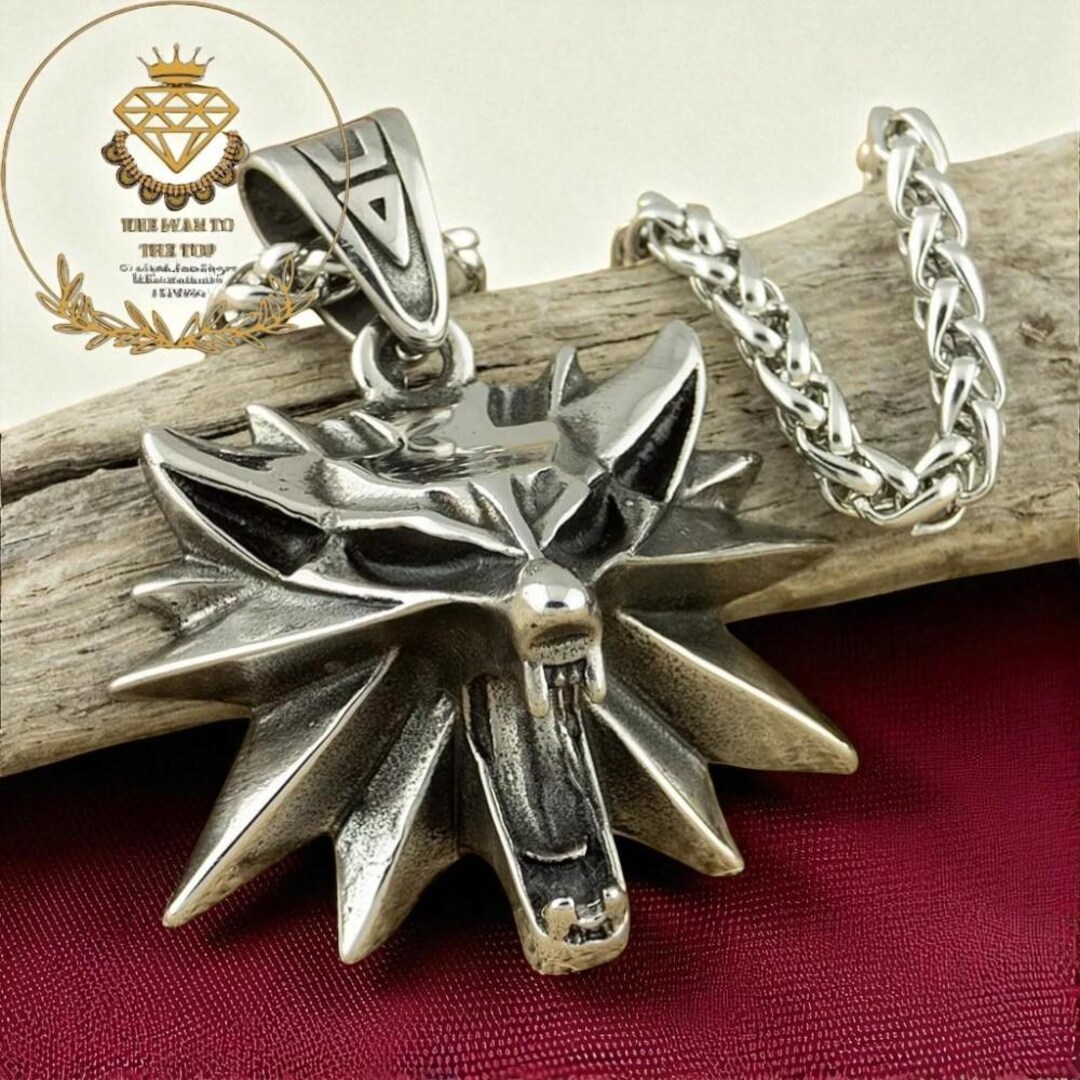 Witcher Wolf Head Medallion: Stainless Steel Geralt Necklace - Etsy