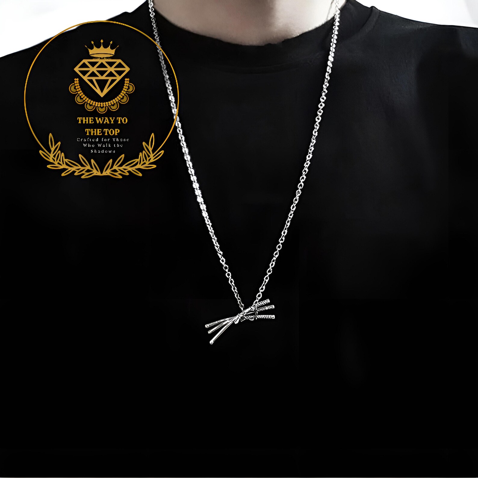 Gothic Retro Roronoa Zoro Necklace Japanese Samurai Sword Pendant Zinc ...