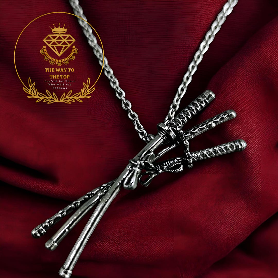 Gothic Retro Roronoa Zoro Necklace Japanese Samurai Sword Pendant Zinc ...