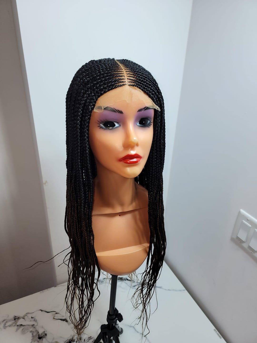 African Cornrow Center Parted Wig. - Etsy