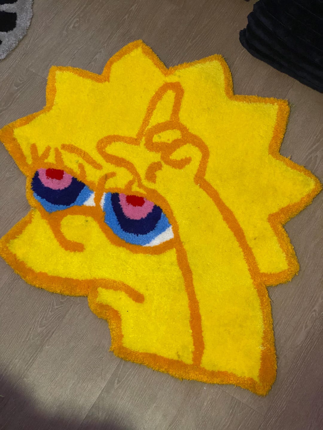 Lisa Simpson Rug Custom Rug Cartoon Rug Trippy Rug 100% Handmade - Etsy