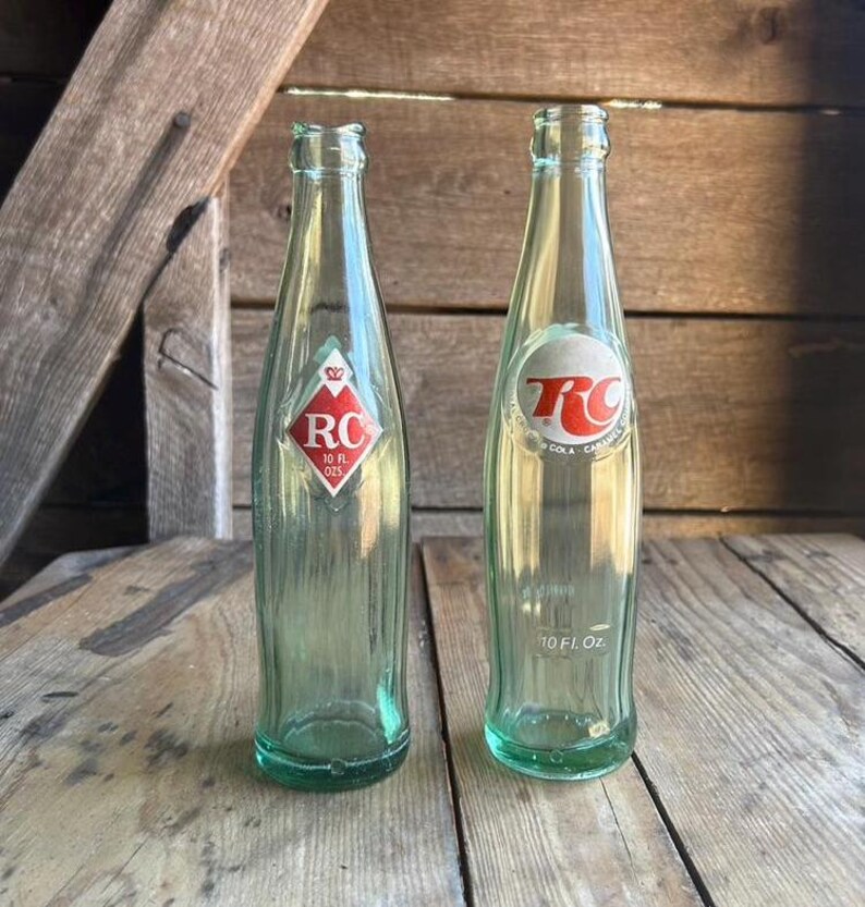 Vintage RC Cola Bottle: 1950s Royal Crown Green Glass Pop - Etsy