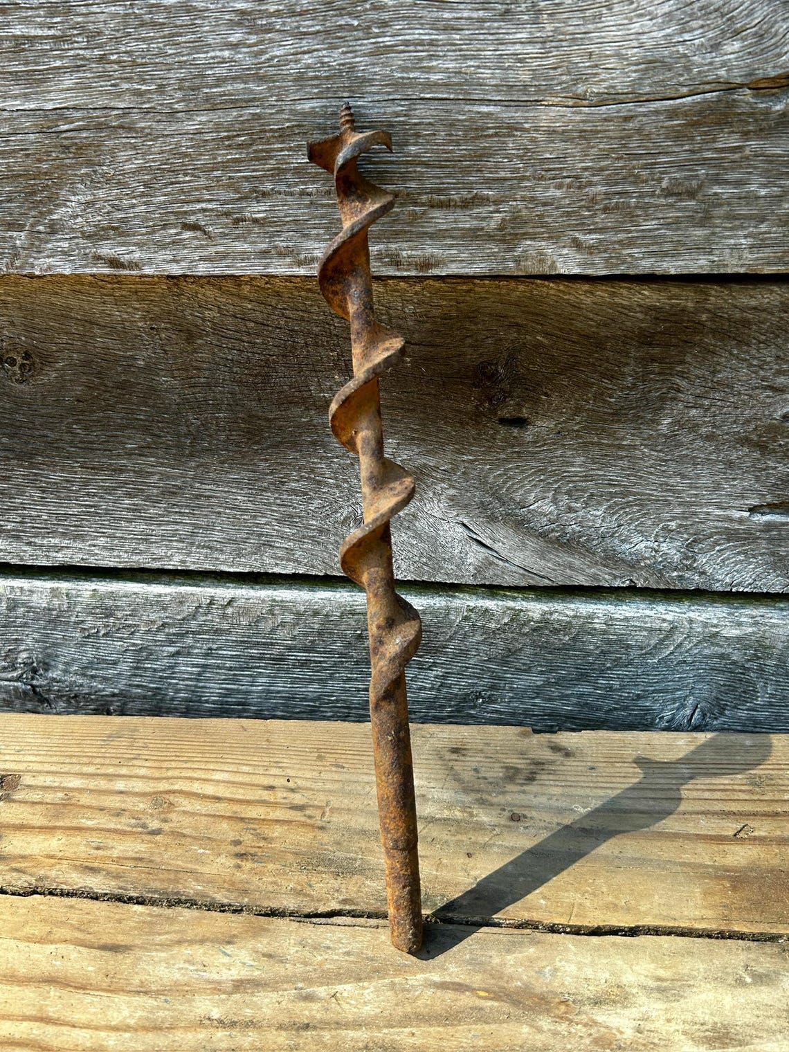 Vintage Auger Drill Hand Tool | Large Antique Tool | Carpentry ...