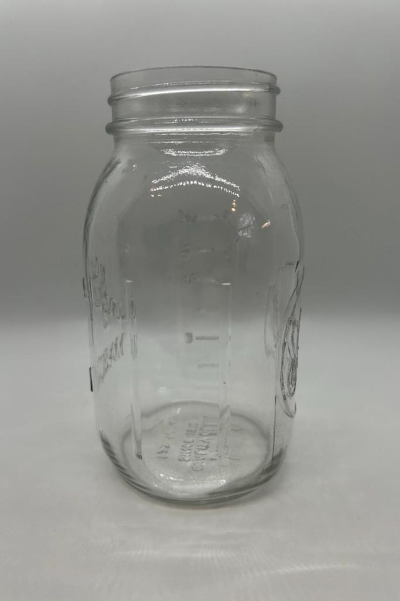 Vintage Mason Jar: 1 Quart, Embossed Vegetable Design 1970s Longlife ...