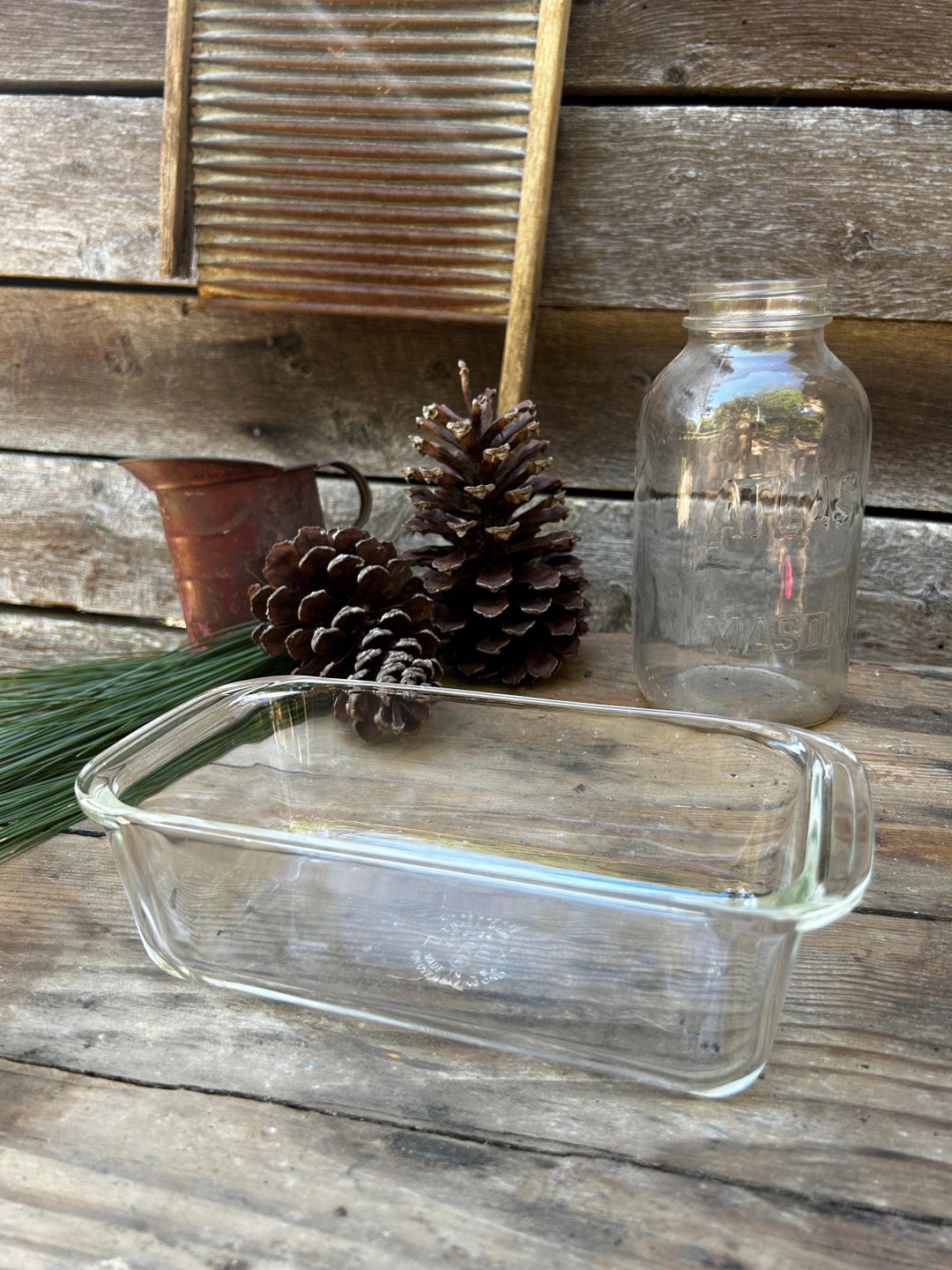 Vintage Pyrex Bread Loaf Pan Model DD14 Clear Glass 2 Quart, Retro ...