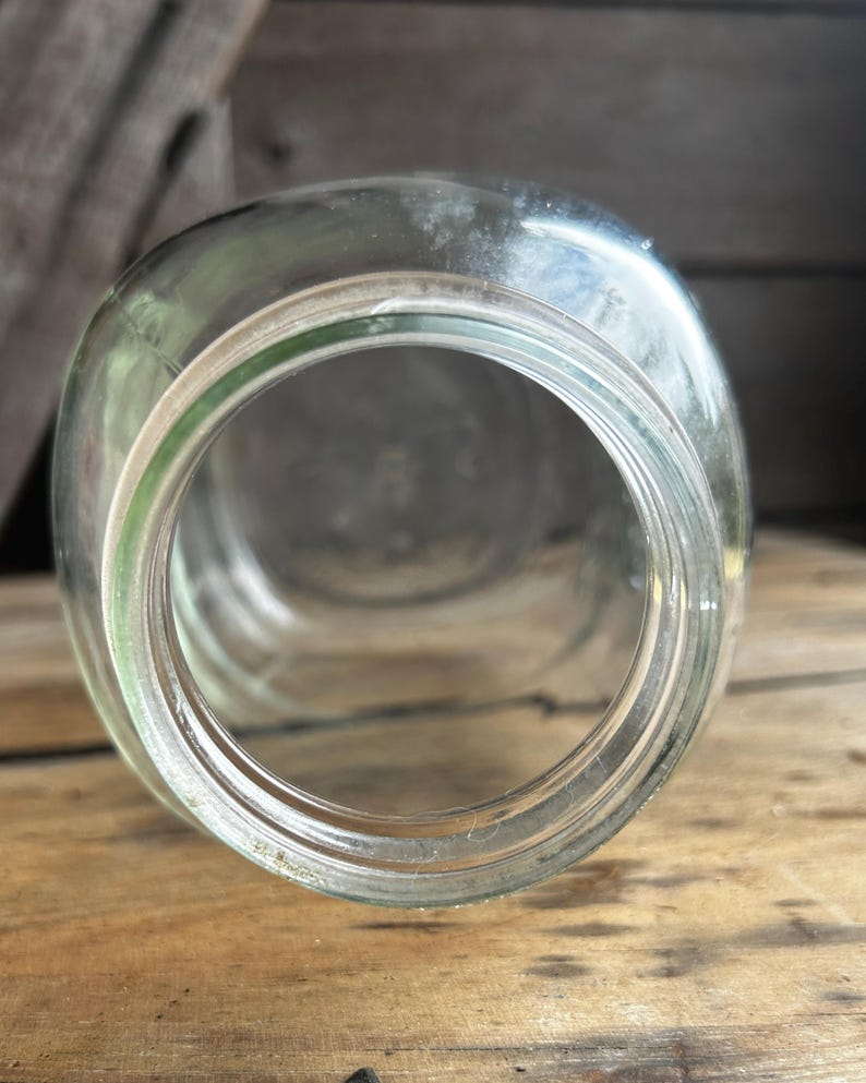 Vintage Atlas Mason Jar: Half Gallon Square Glass Canning Jar ...