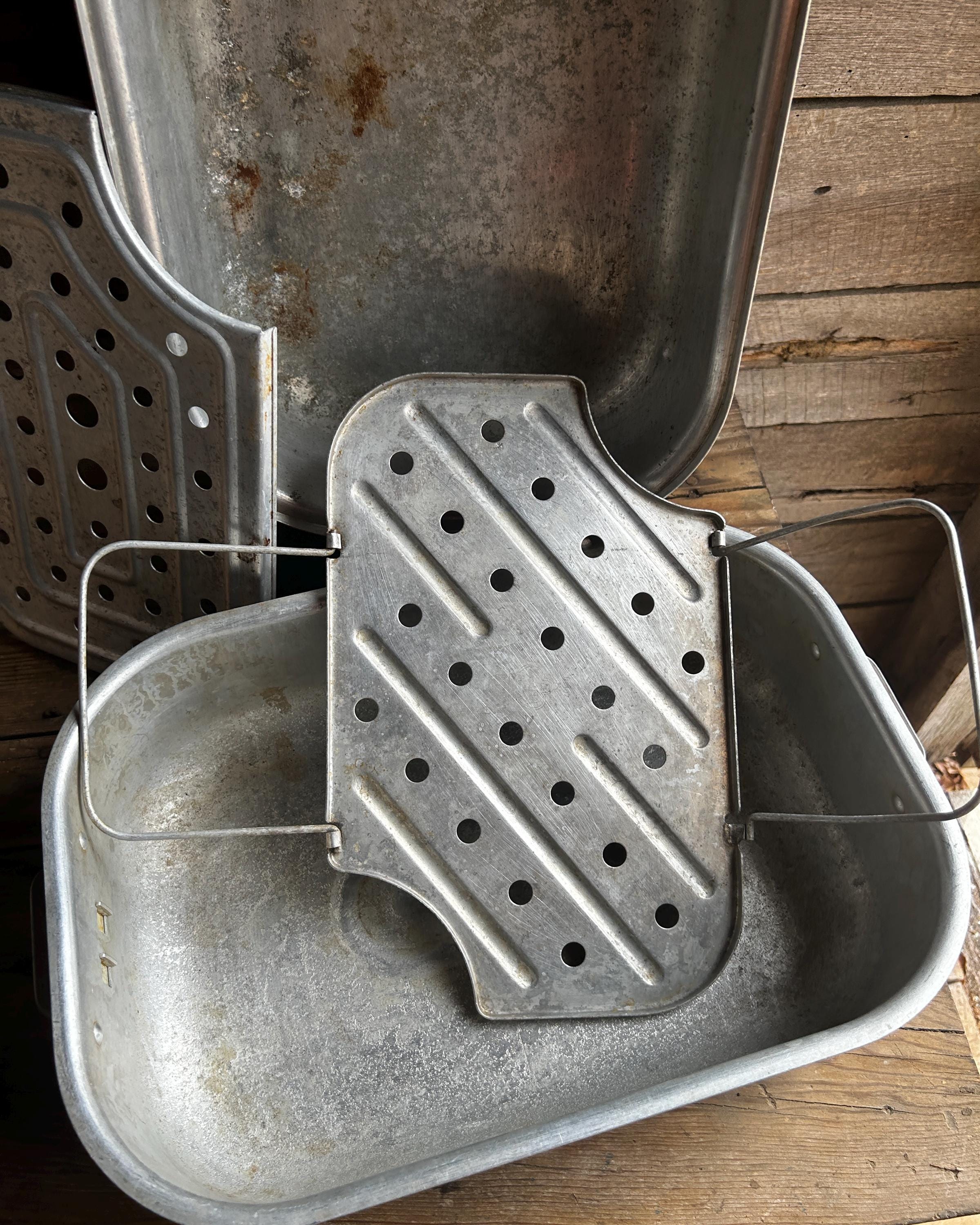 Vintage Lidded Roaster Racks Set, Aluminum Royal Chef Poulsen Nardon ...