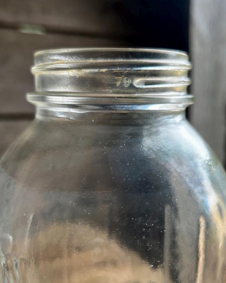 Vintage Crown Mason Jar: Half Gallon, 1940s Farmhouse Decor - Etsy
