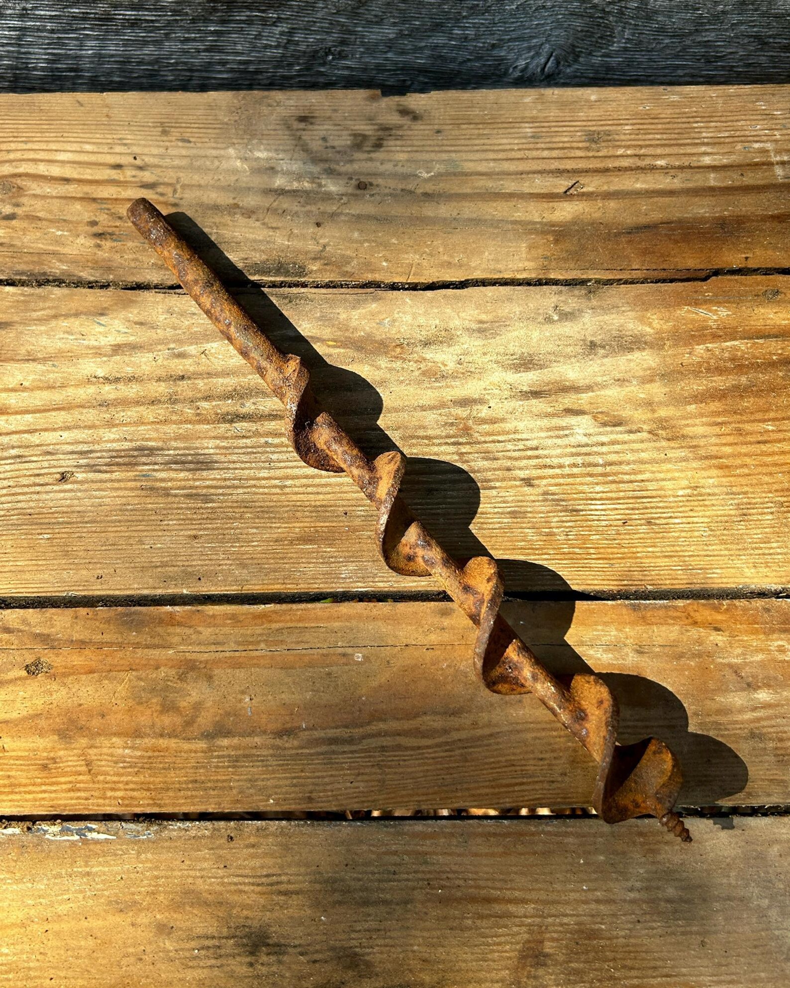 Vintage Auger Drill Hand Tool | Large Antique Tool | Carpentry ...