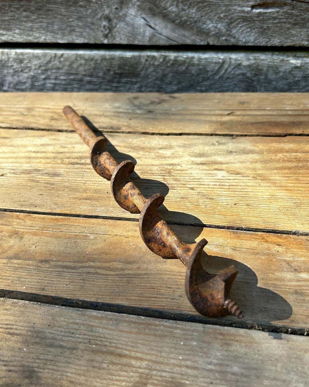 Vintage Auger Drill Hand Tool | Large Antique Tool | Carpentry ...