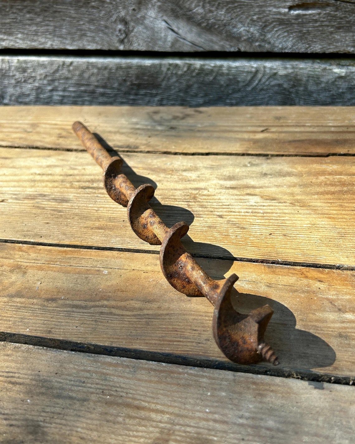 Vintage Auger Drill Hand Tool | Large Antique Tool | Carpentry ...