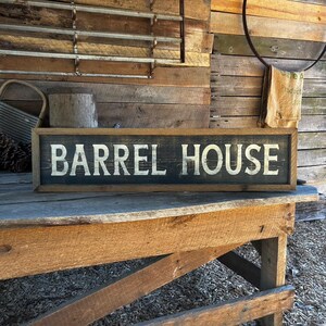 Rustic Western Handmade Wooden Sign | Barrel House | Western Gothic ...