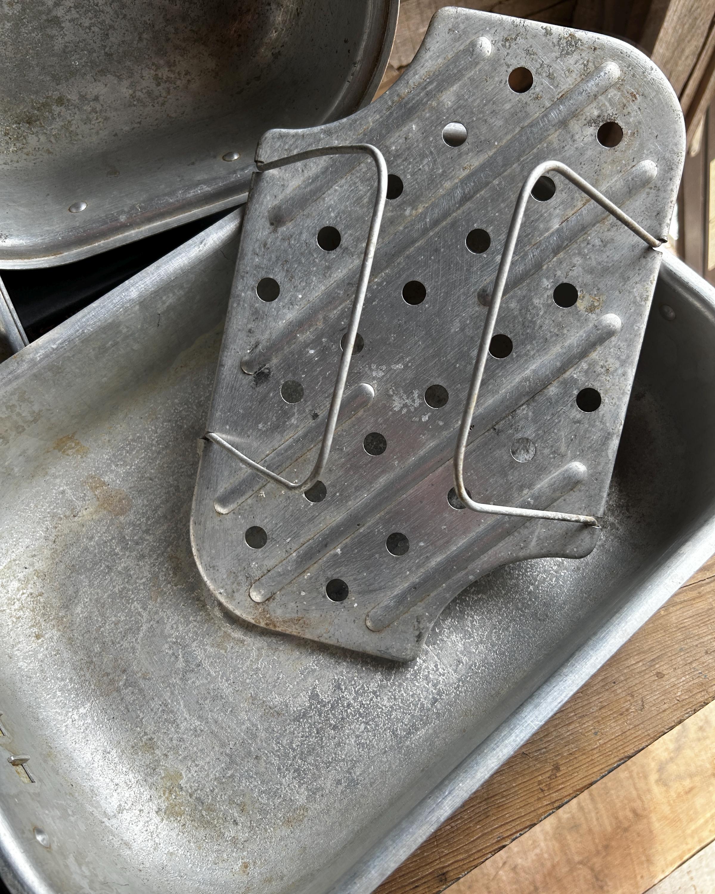 Vintage Lidded Roaster Racks Set, Aluminum Royal Chef Poulsen Nardon ...