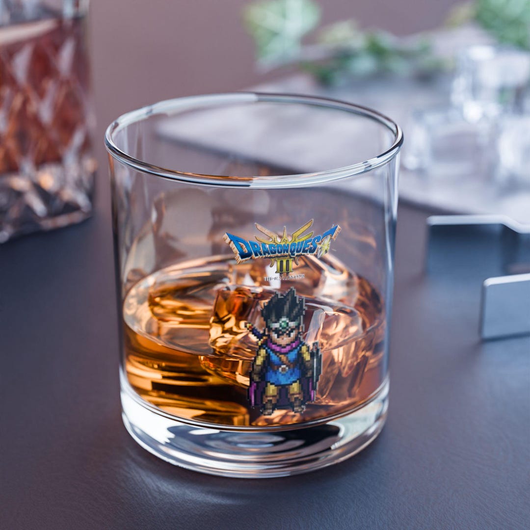 Dragon Quest III Sprite Protagonist Rocks Glass 10oz Collectible - Etsy