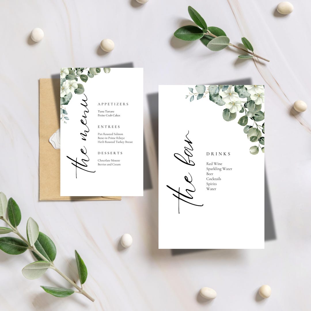 Editable Event Menu & Bar Template | Customizable Food - Drink Menus ...
