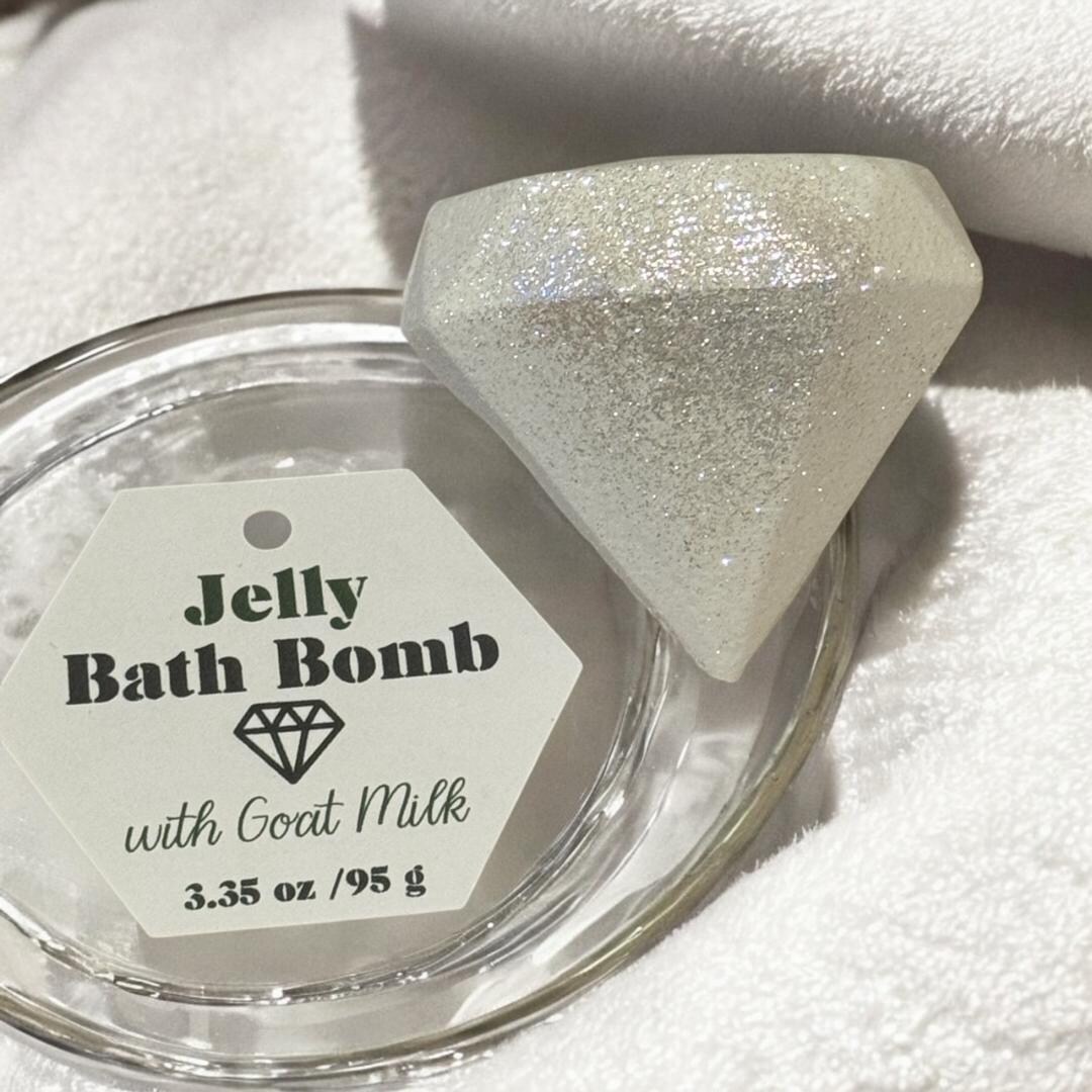 Jelly Bath Bomb Diamond With Goat Milk Bath Bomb Scented With Bergamot ...