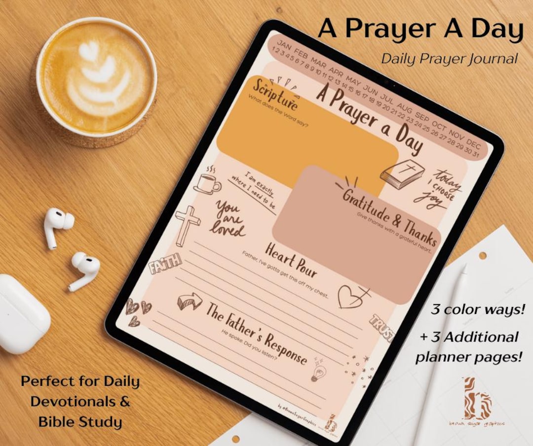 A Prayer A Day Guided Daily Prayer Journal: Printable Devotional ...