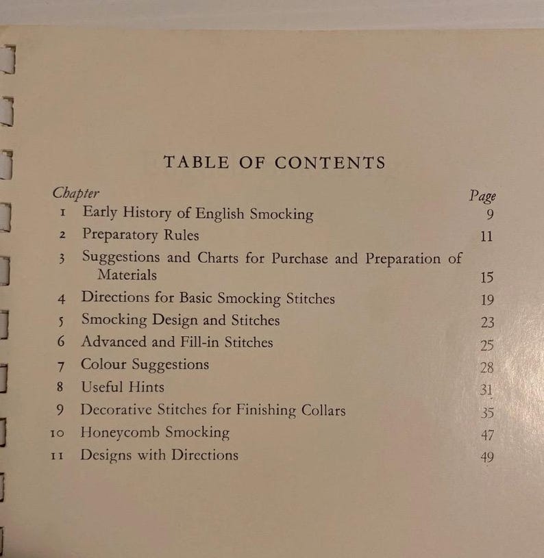 English Smocking Grace Knott Spiral Bound 1976 Instructions Patterns ...
