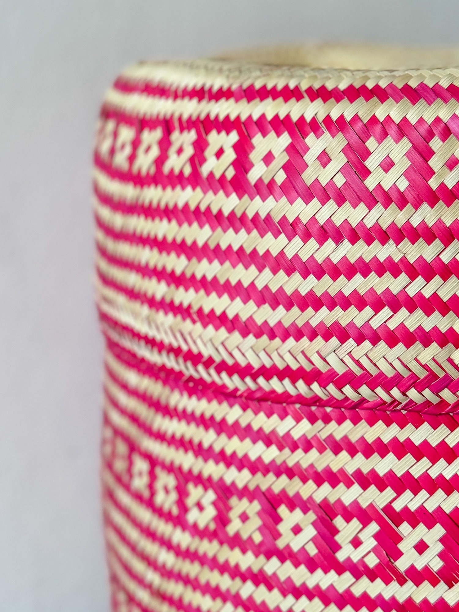 Mexican Palm Leaf Basket With Lid, Handmade Basket, Tenate Basket, Eco ...