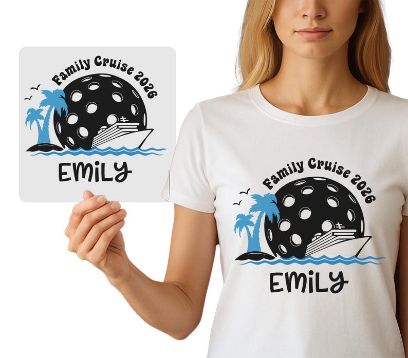 Personalized Family Cruise Pickleball DTF Transfer, Custom Name ...