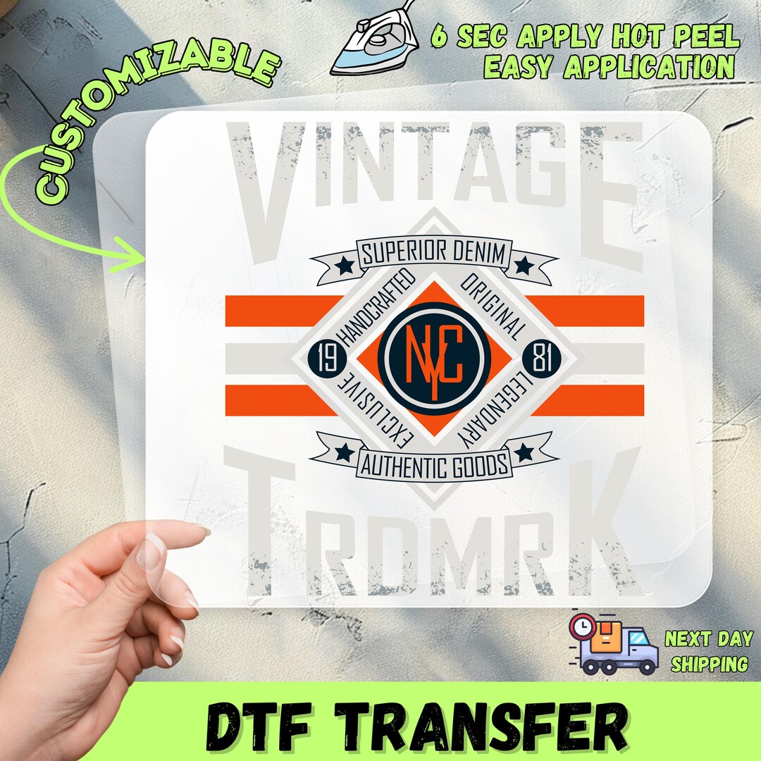 Vintage NYC DTF Transfer for T-shirts – Retro Superior Denim Authentic ...