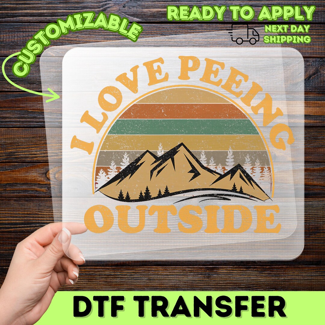 I Love Peeing Outside Retro Camping Iron-on Decal, Funny Nature Design ...