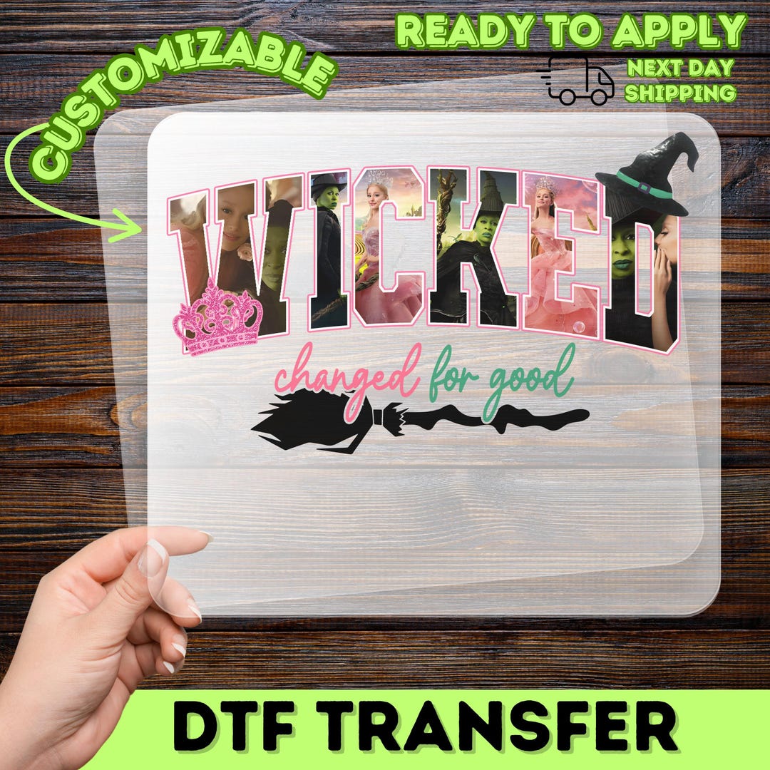 WICKED Changed for Good Iron-on Decal, Musical Theater Fan Heat ...