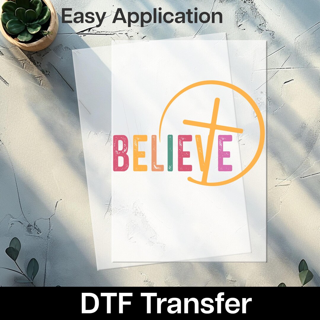 Christian Faith Inspired Retro DTF Transfer T-shirt Ready to Press for ...