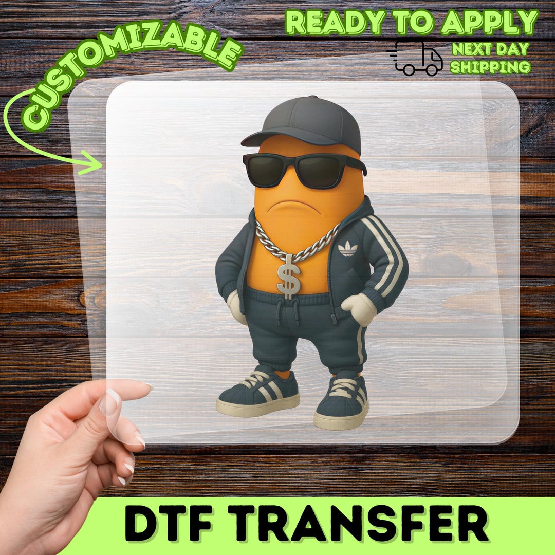 Humorous Cartoon Character Heat Transfer, Funny Streetwear DTF Transfer ...