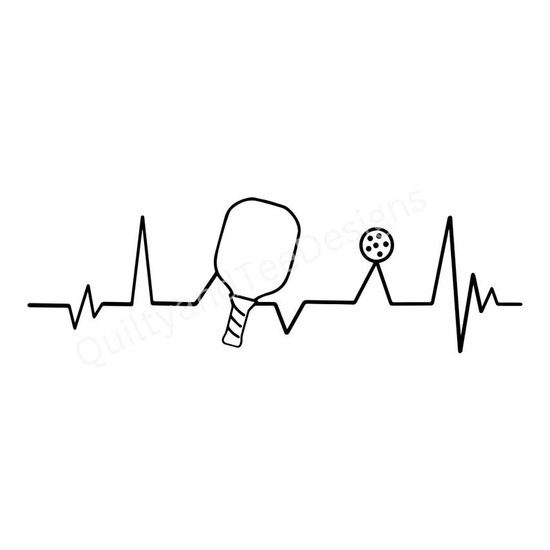 Pickleball Heart Beat - DTF PRINT (4"x12") - Etsy