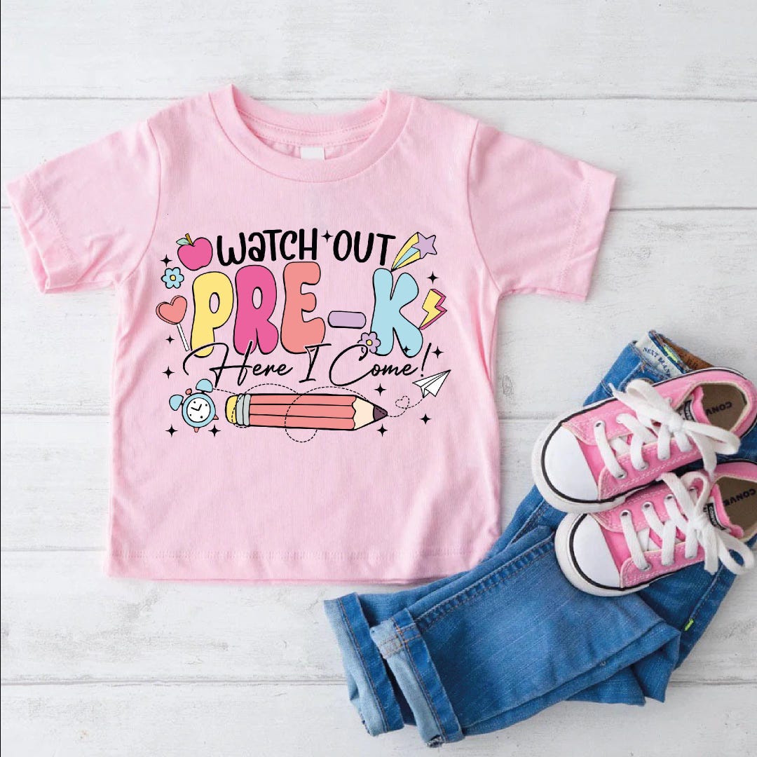 Watch Out Pre K Here I Come Shirt, Hello Pre K Shirt, Back to School ...