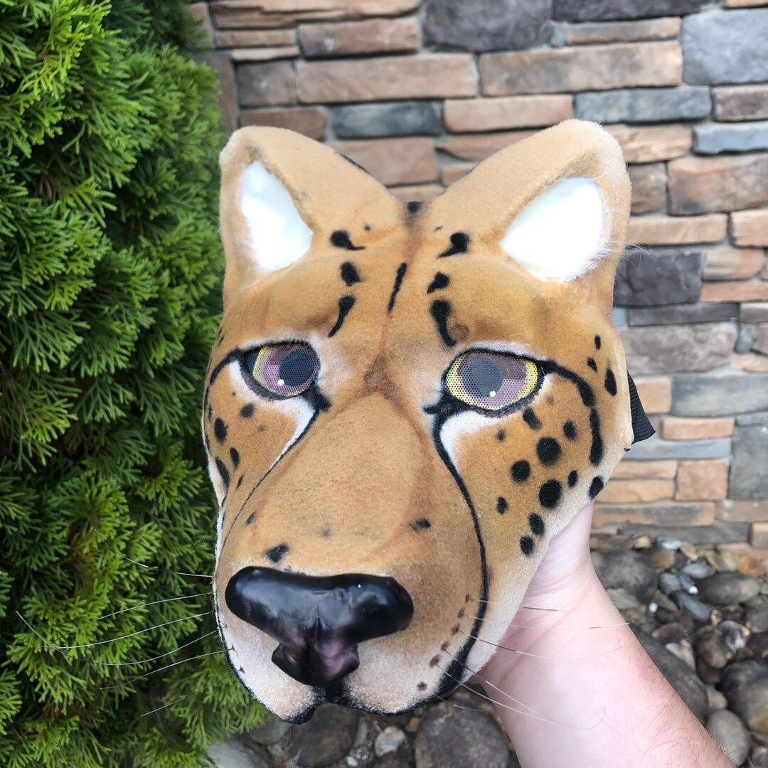 Therian Jaguar Cheetah Felt Animal Mask - Etsy