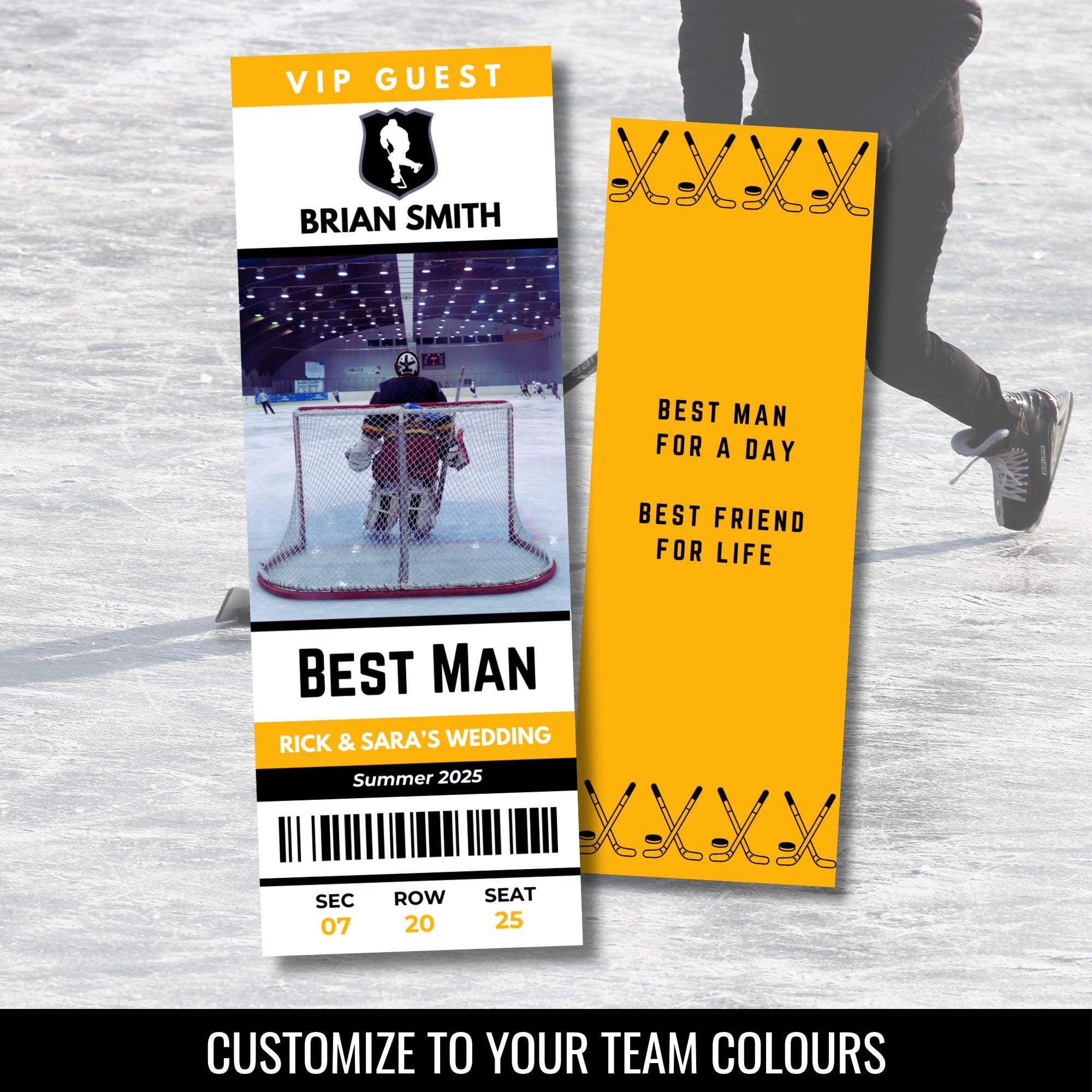 Hockey Best Man Proposal Card, Wedding Party & Bachelor Party Asking ...