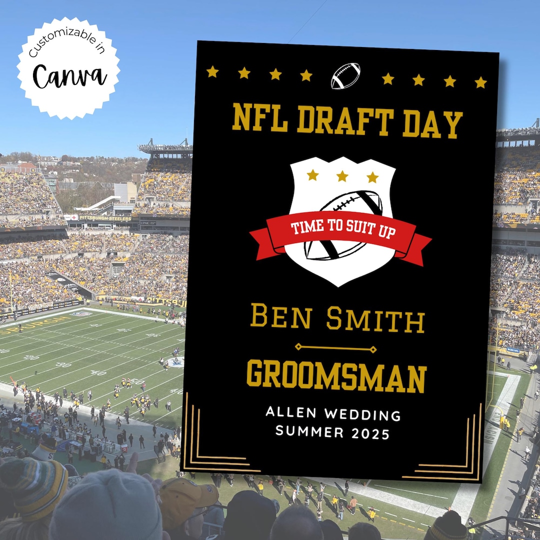 NFL Groomsmen Proposal Ticket: Football Wedding Party Invite (digital ...